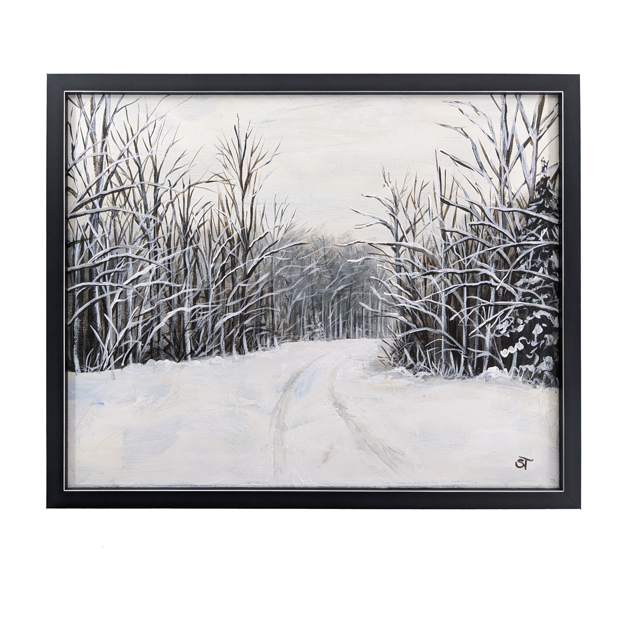 Route 143 - Original Acrylic Painting on Canvas (FRAMED) – Sarah ...